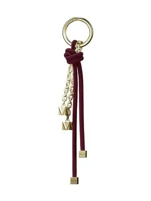 Michael Kors Gold-tone And Cord Bag Charm - Purple