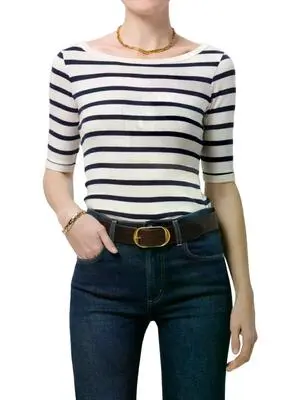 Citizens Of Humanity Boatneck Striped T-shirt - Neutrals