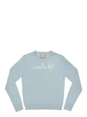 Lingua Franca Nantucket Embroidered Sweater - Blue