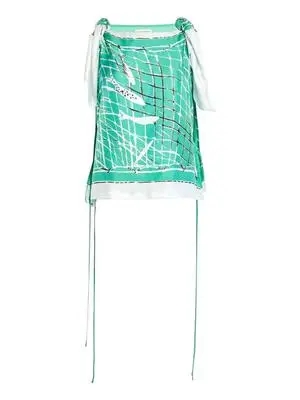 Altuzarra Sleeveless Graphic Print Top - Green