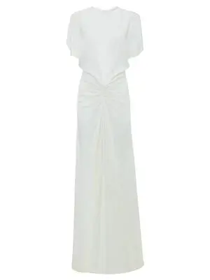 Victoria Beckham Isabella Draped Maxi Dress - Neutrals