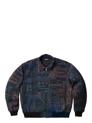PALACE Downtown Graphic-print Bomber Jacket - Blue