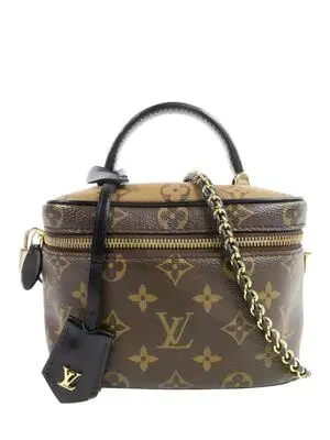 LOUIS VUITTON Monogram Reverse Vanity Pm Makeup Bag - Brown