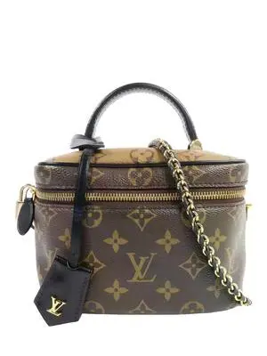 LOUIS VUITTON Monogram Reverse Vanity Pm Makeup Bag - Brown