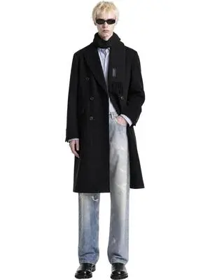 Our Legacy Whale Coat In Hairy Wool Blend - Black