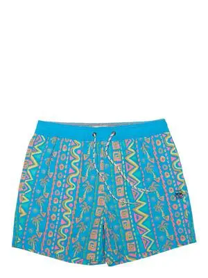 PARTY PANTS 5-inch Inseam Swim Trunks - Cyan