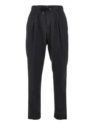 Herno Drawstring-waist Tapered Trousers - Nero