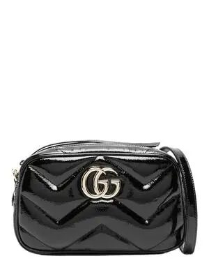 Gucci Gg Marmont Quilted Crossbody Handbag - Black