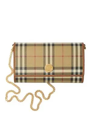 Burberry Hannah Leather Crossbody Pouch - Briarbrown