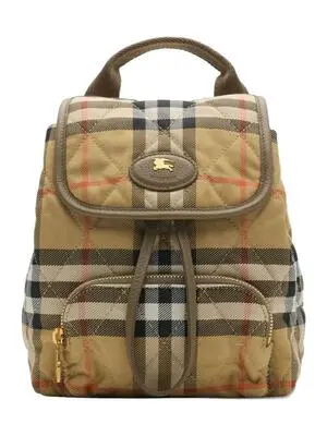 Burberry Quilted Check Mini Backpack - Sand