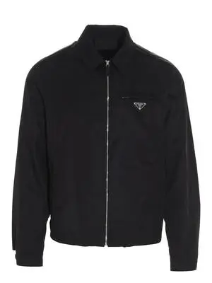 Prada Zip-up Lightweight Jacket - Nero