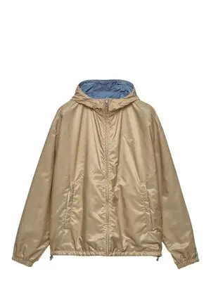 Prada Recycled Polyamide Zip-up Hooded Jacket - Camelavaz