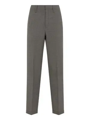 Prada Virgin Wool Regular Straight-leg Tailored Trousers - Green