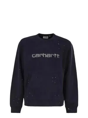 Carhartt Work In Progress Organic Cotton Painter Crewneck Sweatshirt - Navy