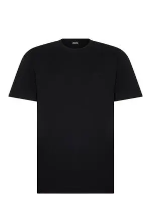 Zegna Classic Short-sleeve Cotton T-shirt - Black