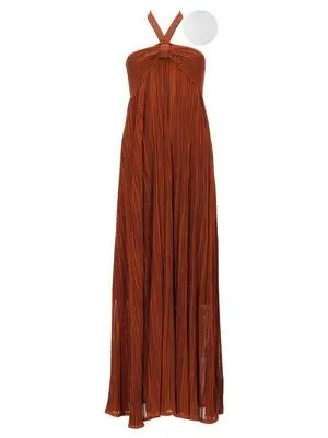 ZIMMERMANN ZIMMERMANN Metallic Viscose Gown With American Neckline