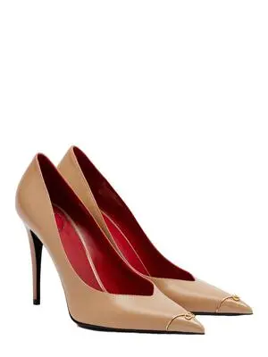 Valentino Garavani Mini Vlogo Heart Pump - Cammello
