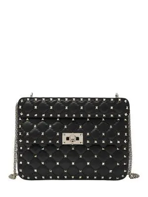 Valentino Garavani Quilted Shoulder Bag With Studs - Nero