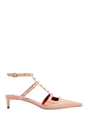 Valentino Garavani VALENTINO Rockstud T-Strap Ankle Strap Pumps Lightphard
