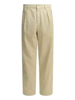Prada Cotton Pleated Trousers - Sabbia