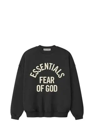 Fear Of God FEAR OF GOD ESSENTIALS Crewneck Sweatshirt With Graphic Logo Fadedblack