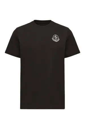 Moncler Cotton Short Sleeve T-shirt - Black