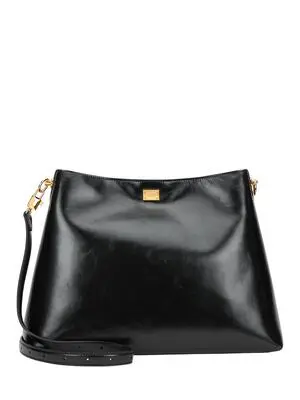 Dolce & Gabbana Calfskin Tote Handbag With Adjustable Shoulder Strap - Black