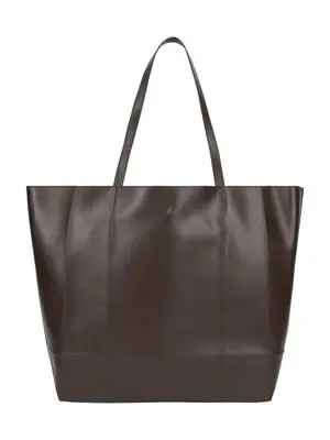 TOTEME Calfskin Leather Tote Handbag - Brown