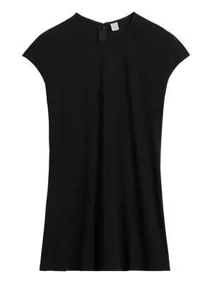 TOTÊME TOTEME Viscose Cap-Sleeved Crew Neck Top With Back Zip