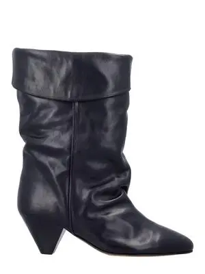 Isabel Marant Étoile Dalby Western-inspired Calfskin Boots - Nero