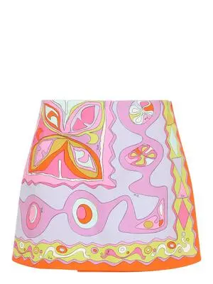 Emilio Pucci Printed Silk Twill Mini Skirt - Multicolour