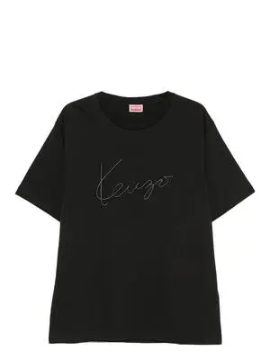 Kenzo Gots Certified Signature Classic T-shirt For - Black