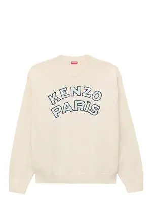 Kenzo Embroidered Crew Neck Knit Sweater - Offwhite