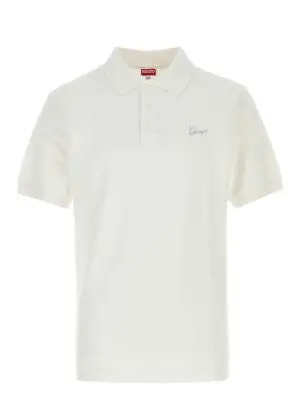 Kenzo Slim Fit Signature Polo - Offwhite