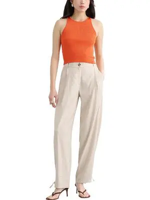 TOCCIN Ribbed Knit Tank - Flame