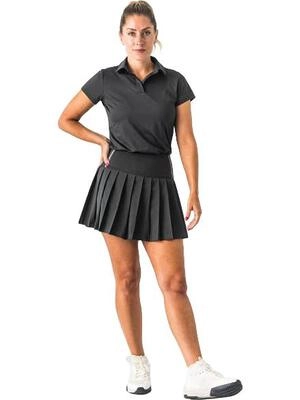 Boast 2-in-1 Pleated Skirt With Integrated Short Black