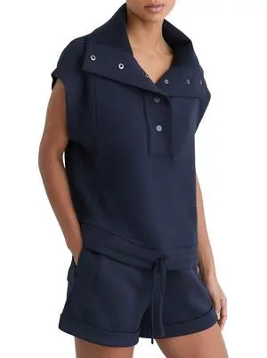 REISS Reiss Phoebe Snap Collar Top