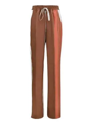 Kiton Striped Drawstring Wide-leg Pants - Brown