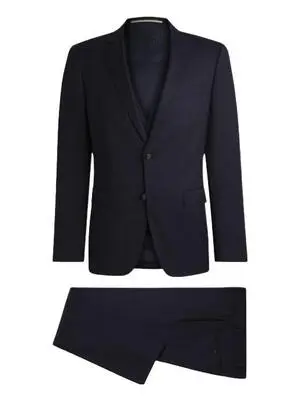 Hugo Boss Three-piece Single-breasted Suit - Dark Blue