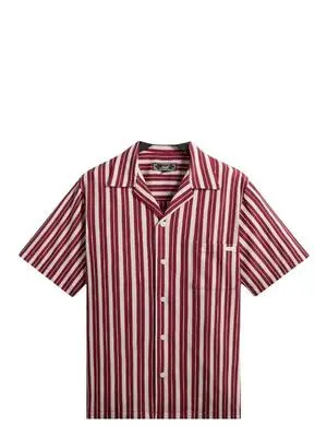 Kith Barre Stripe Thompson Camp Collar Shirt - Plum