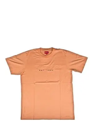 Supreme Debossed Tee Shirt - Peach