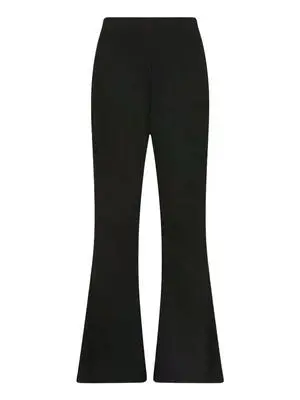 IZAAK AZANEI Ribbed Knit Flared Trousers - Black