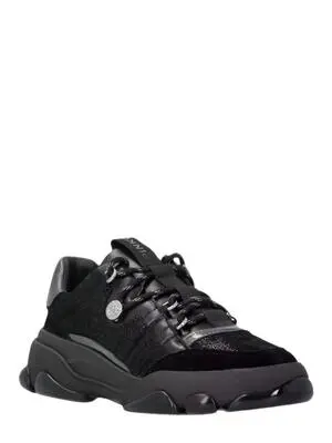 Pinko Glitter-panelled Chunky Sneakers - Black