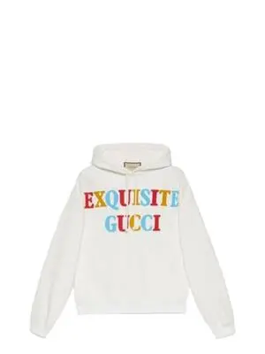 Gucci Exquisite Logo Hooded Sweatshirt - White