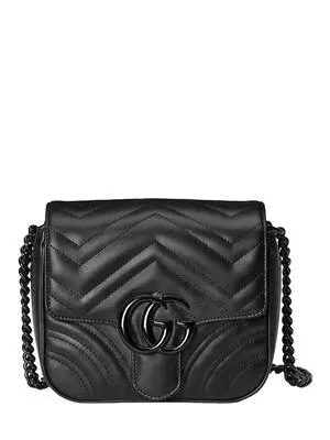 Gucci Gg Marmont Matelasse Shoulder Bag - Black