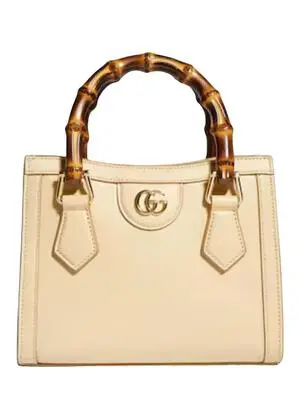 Gucci Diana Small Tote Bag With Bamboo Handle - Light Yellow
