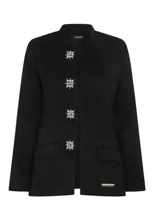 IZAAK AZANEI Izaak Azanei Embellished Button Long Sleeve Jacket