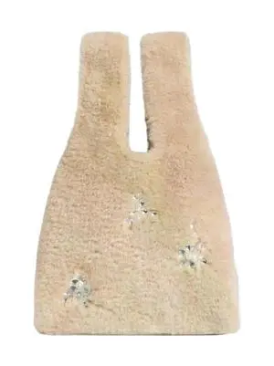 Simone Rocha Embellished Faux-fur Tote Bag - Neutrals