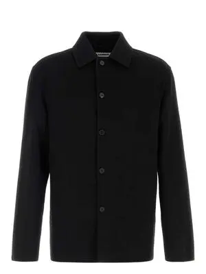 JIL SANDER Wool Blend Shirt - Black
