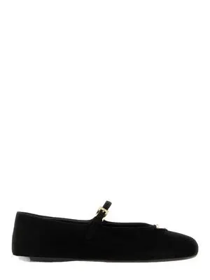 Prada Suede Ballerinas - Black